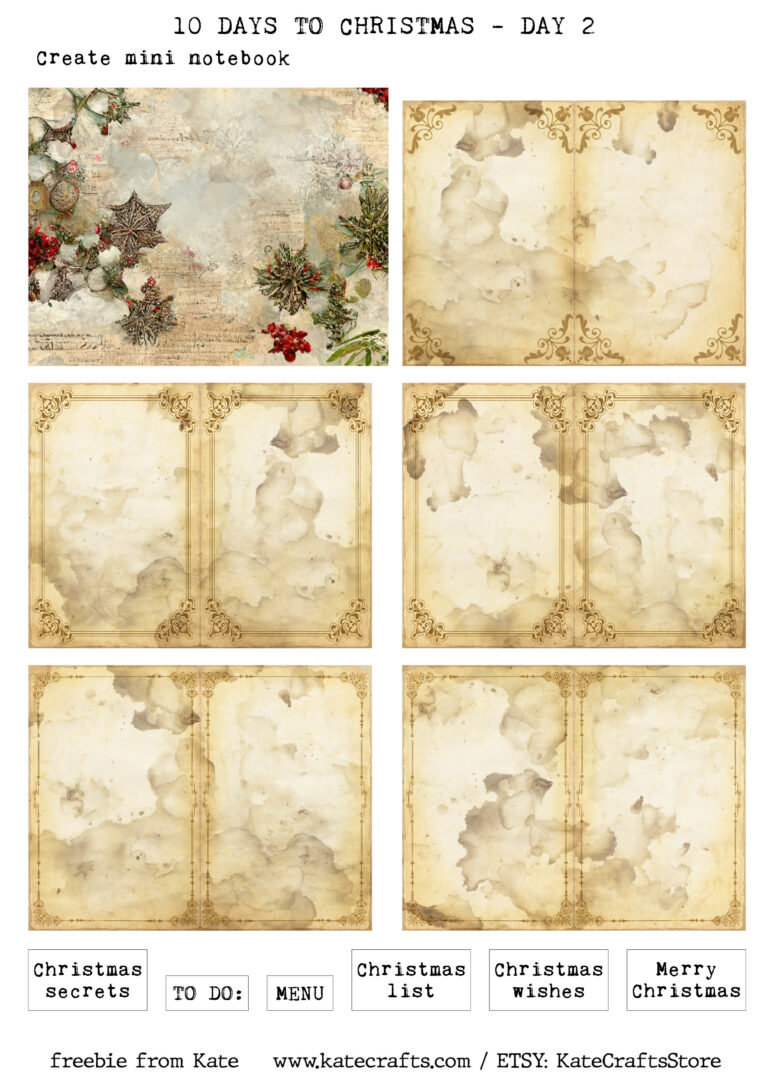 CHRISTMAS FREEBIE DAY 2 | Kate Crafts