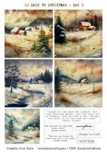 CHRISTMAS FREEBIE DAY 4 and DAY 5 | Kate Crafts