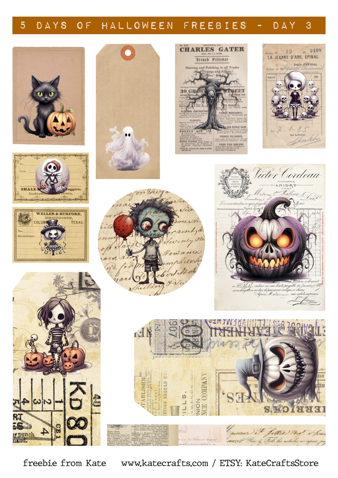 5 days of Halloween freebie – day 3 | Kate Crafts