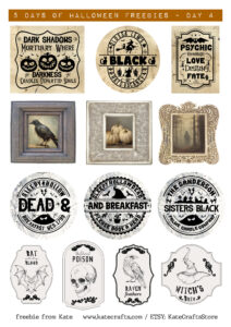 5 days of Halloween freebie day 5 | Kate Crafts