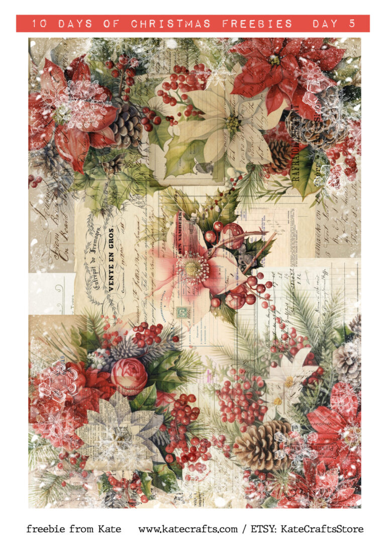 CHRISTMAS freebies day 5 | Kate Crafts